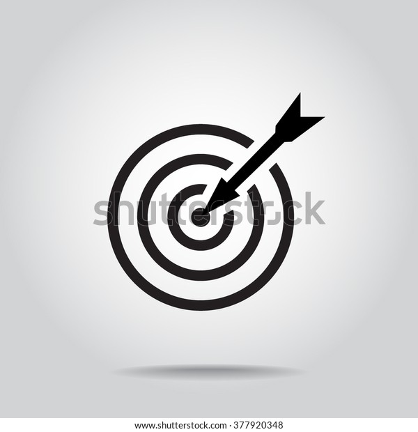 Darts Target Sign Icon Vector Illustration Stock Vector (Royalty Free ...