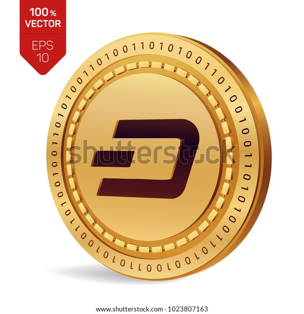Dash 3d Isometric Physical Coin Digital Stock Vector (Royalty Free ...