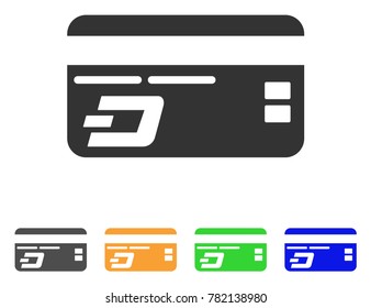 Dash Bank Card Icon Vector Illustration Stock Vector (Royalty Free ...