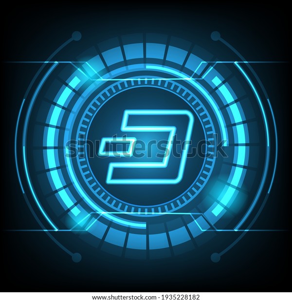 Dash Coin Dash Symbol Crypto Currency Stock Vector (Royalty Free ...