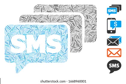 Sms Messages Mosaic Bumpy Parts Various: vector de stock (libre de ...