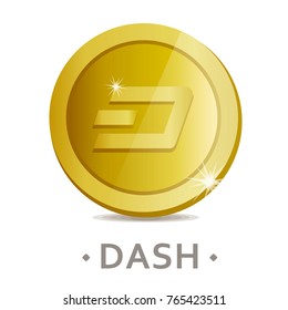 Dash Vector Icon Golden Coin Vector Stock Vector (Royalty Free ...