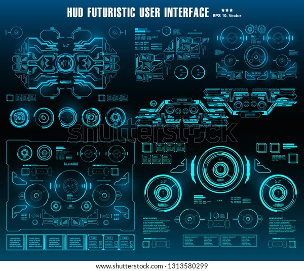 Dashboard Display Virtual Reality Technology Screen Stock Vector ...