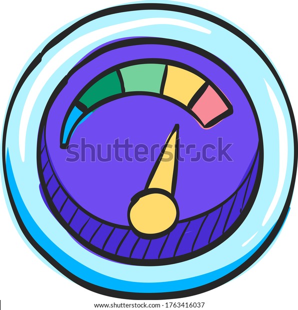Dashboard Icon Color Drawing Control Panel Stock Vector (Royalty Free ...