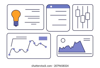 Dashboard Icon Interface Screen Concept Data Stock Vector (Royalty Free ...
