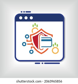 Dashboard Icon Secure Transaction Phishing Malware Stock Vector ...