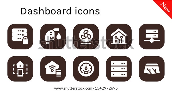 Dashboard Icon Set 10 Filled Dashboard Stock Vector (Royalty Free ...