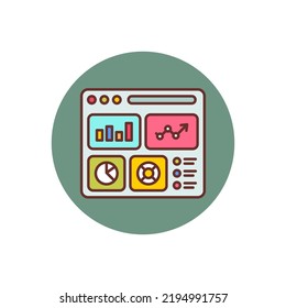 Dashboard Icon Vector Logotype Stock Vector (Royalty Free) 2194991757 ...