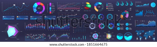 Dashboard Infographic Charts Graph Graphic Ui: vetor stock (livre de ...