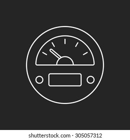 Dashboard Line Icon Stock Vector (Royalty Free) 305057282