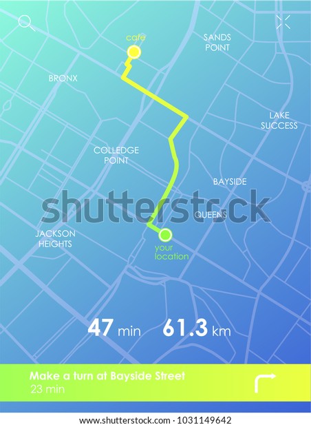 Dashboard Theme Creative Infographic City Map Stock Vector (Royalty ...