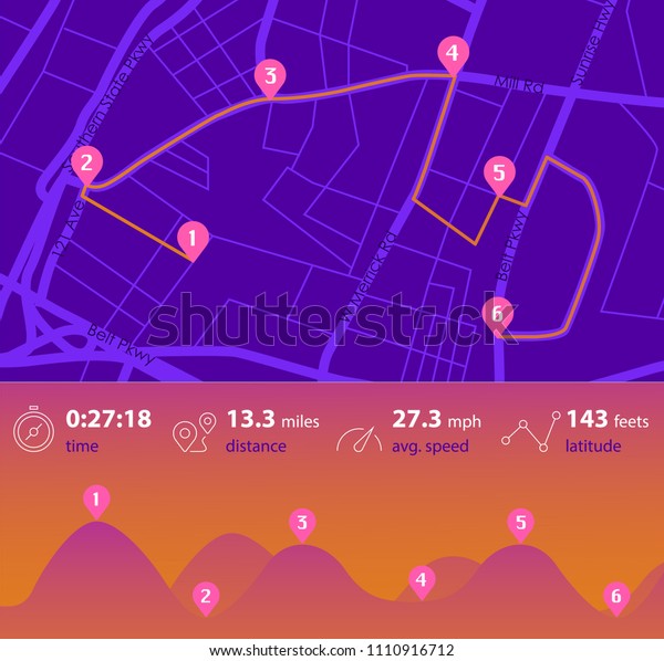 Dashboard Theme Creative Infographic City Map Stock Vector (Royalty ...