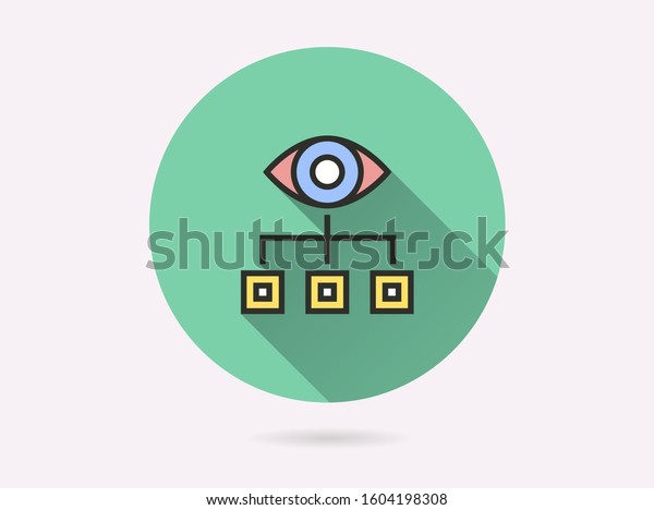 Dashboarding Visualization Icon Simple Illustration Long Stock Vector ...