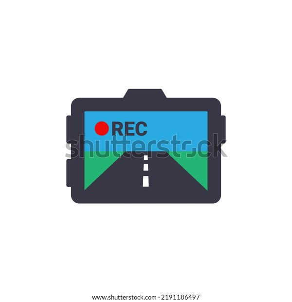 Dashcam Icon Isolated On White Background Stock Vector (Royalty Free ...