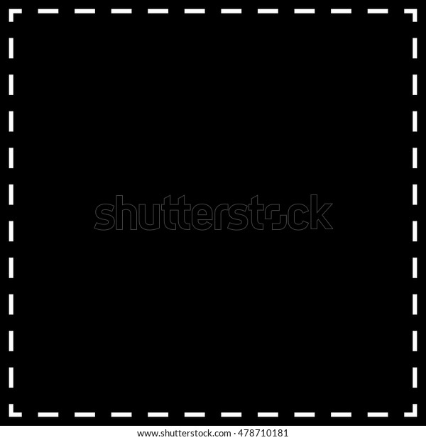 Dashed Line Squares Thin Thick Lines Stock Vector (Royalty Free ...