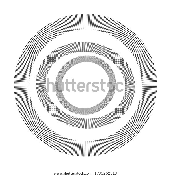 Dashed Lines Spiral Swirls Twirls Concentric Stock Vector (Royalty Free ...