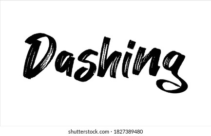 Dashing Typography Hand Drawn Brush Black Stock Vector (Royalty Free ...