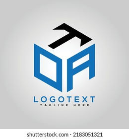 Dat Letter Creative Modern Logo Design Stock Vector (Royalty Free ...
