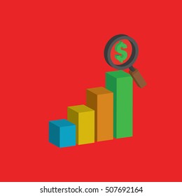 Data Analysis Design On Red Backgroundclean Stock Vector (Royalty Free ...