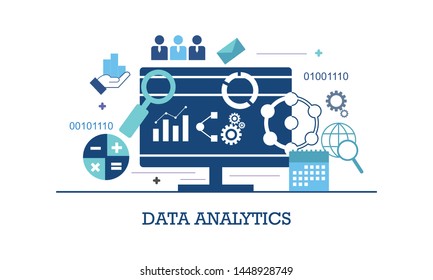 Data Analysis Related Illustration Research Information Stock Vector ...