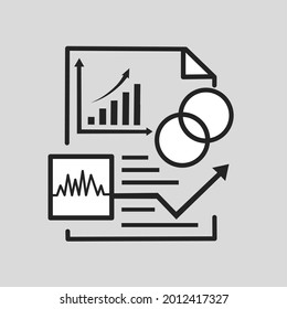 Data Analysis Report On Page Icon Stock Vector (Royalty Free ...