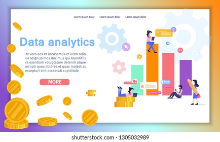 Data Analytics Company Digital Marketing Online: vector de stock (libre ...