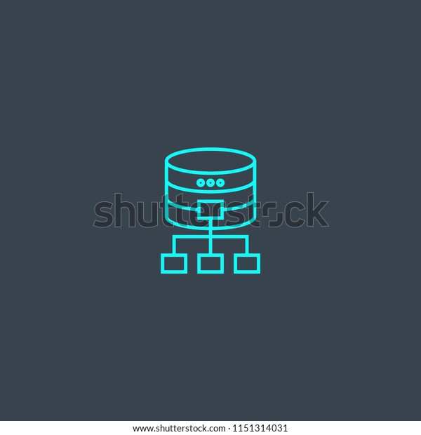 Data Architecture Concept Blue Line Icon Stock Vector (Royalty Free ...