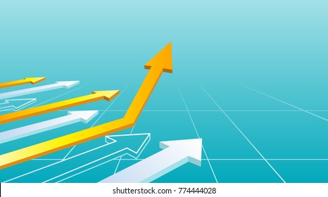 Data Arrow Stock Market Graph: vector de stock (libre de regalías ...