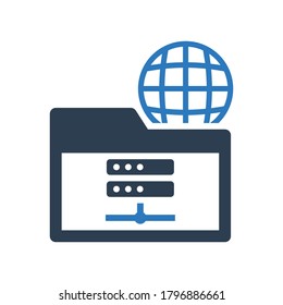 Data Center Folder Icon Symbol Stock Vector (Royalty Free) 1796886661