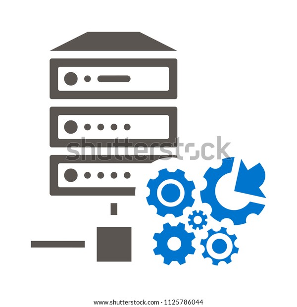 Data Center Gear Mechanism Arrow Icon Stock Vector (Royalty Free ...