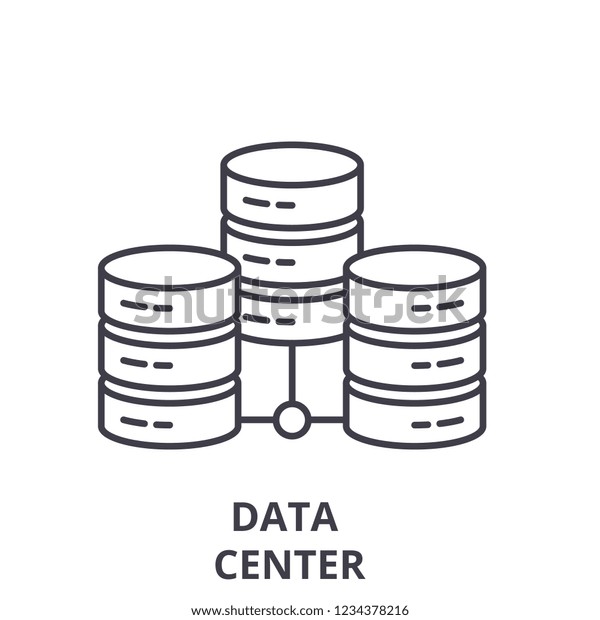 Data Center Line Icon Concept Data Stock Vector (Royalty Free ...