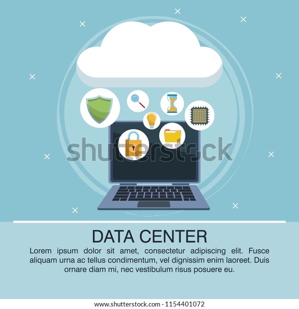 Data Center Poster Informaton Stock Vector (Royalty Free) 1154401072 ...