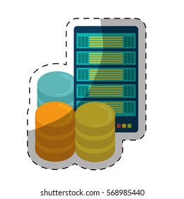 Data Center Storage Icon Sticker Image Stock Vector (Royalty Free ...
