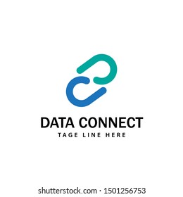 Data Connect Logo Design Template Stock Vector (Royalty Free ...