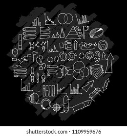 Data Doodle Illustration Circle Form Wallpaper Stock Vector (Royalty ...