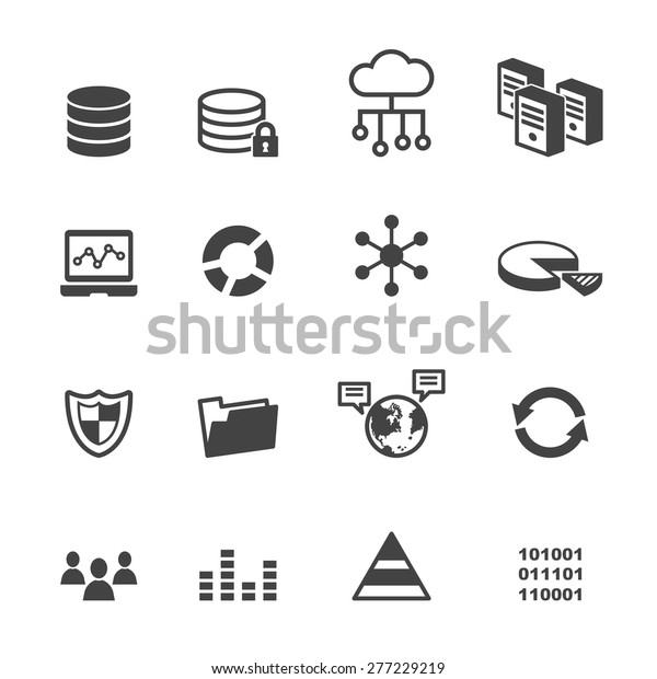 Data Icons Mono Vector Symbols Stock Vector (Royalty Free) 277229219 Data Icons Mono Vector Symbols Stock Vector (Royalty Free) 277229219
