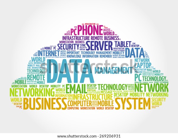 Data Management Word Cloud Business Concept Stock Vector (Royalty Free ...