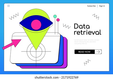 Data Retrieval Colorful Flat Design Style Stock Vector (Royalty Free ...