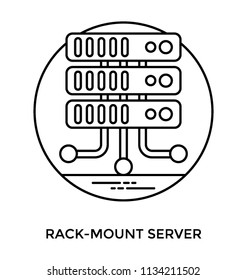 Data Servers Vertical Position On Standing Stock Vector (Royalty Free ...