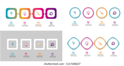 338 Four segment infographic timeline Stock Vectors, Images & Vector ...