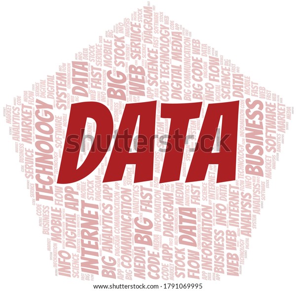 Data Vector Word Cloud Made Text Stock Vector Royalty Free 1791069995