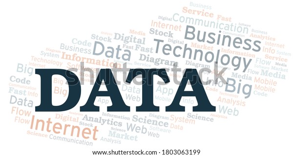 Data Vector Word Cloud Made Text Stock Vector Royalty Free 1803063199