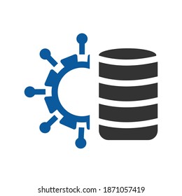 Data Warehouse Symbolhostservergear Vector Illustration Stock Vector ...