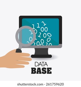 Database Design Over White Background Vector Stock Vector (Royalty Free ...