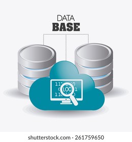 Database Design Over White Background Vector Stock Vector (Royalty Free ...