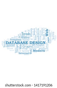 Database Design Word Cloud Wordcloud Made: เวกเตอร์สต็อก (ปลอดค่า ...