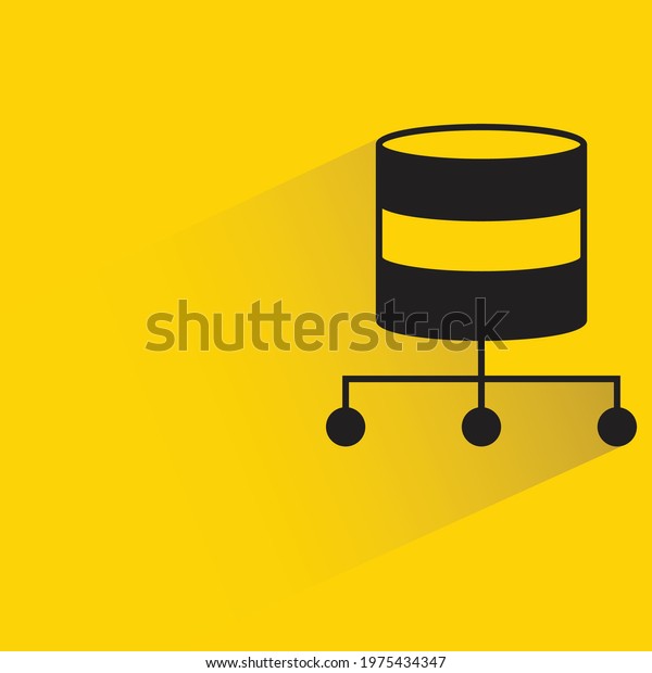 Database Diagram On Yellow Background Stock Vector (Royalty Free ...
