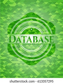 Database Green Emblem Mosaic Background Stock Vector (Royalty Free ...