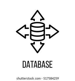 Database Icon Logo Modern Line Style Stock Vector (Royalty Free ...