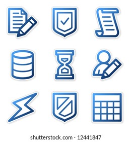 Database Icons Blue Contour Series Stock Vector (Royalty Free) 12441847 ...